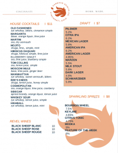 Cincinnati Distillery Custom Drink Menu- Karrikin Spirits